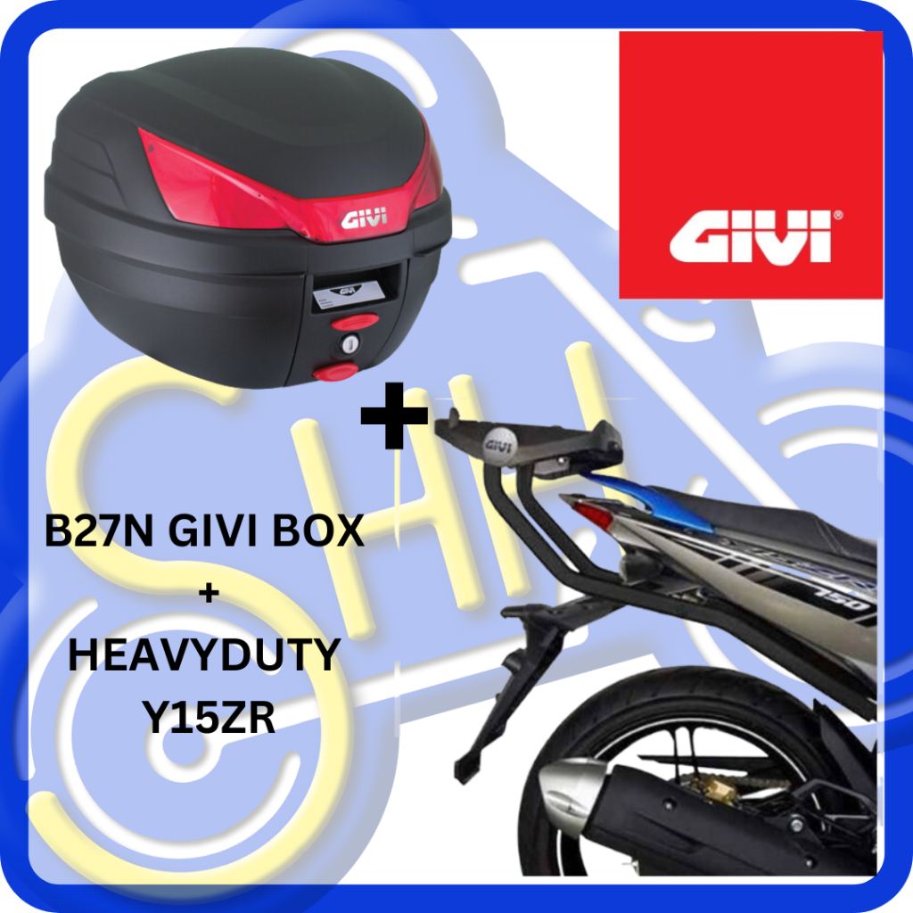 ORIGINAL GIVI LIMITED BOX B27N WITH HEAVYDUTY YAMAHA Y15ZR TOP CASE ORI ...