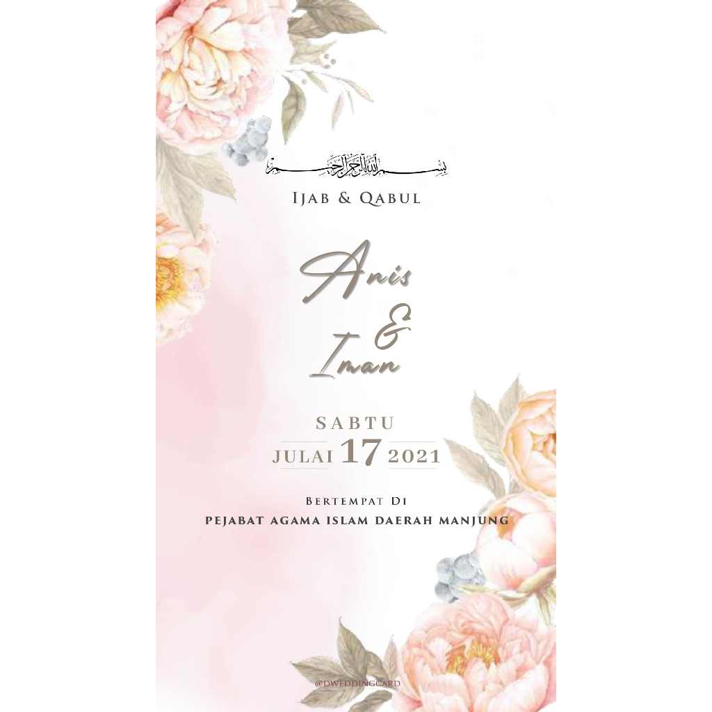 Kad Kahwin Digital/Digital Wedding Invitation/Kad Kahwin Murah/Alive Invite/Digital Invitation ...