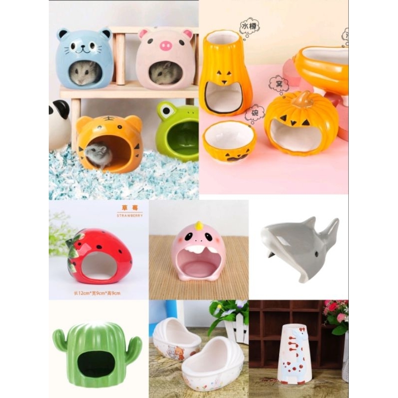 🔥Ready Stock🔥Hamster Ceramic Hide Small Animal Pet House Hideout ...