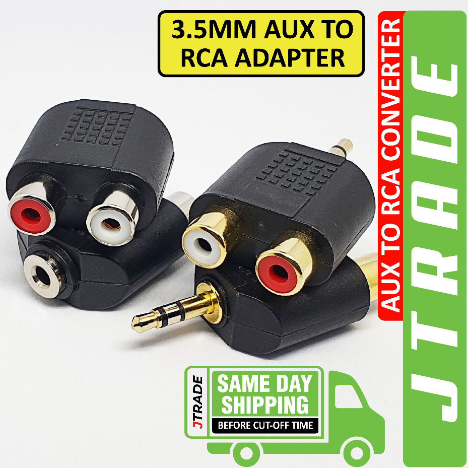 AUX 3.5mm to 2RCA Adapter Converter Bi-Directional 2-Way | Shopee Malaysia