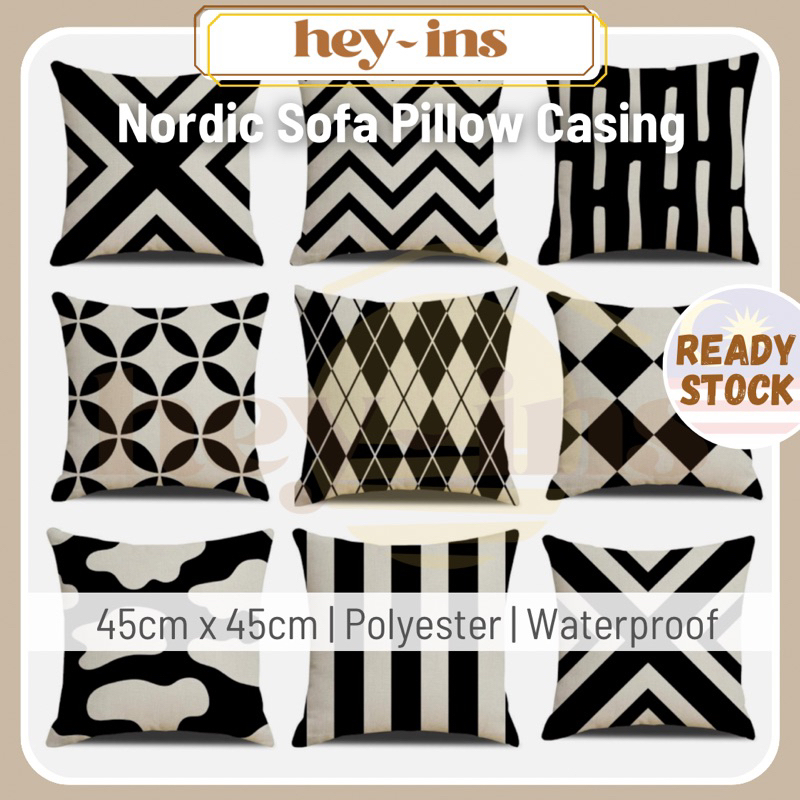 Hari Raya Nordic Sofa Cushion Cover Sarung Sofa Pillow Case Waterproof ...
