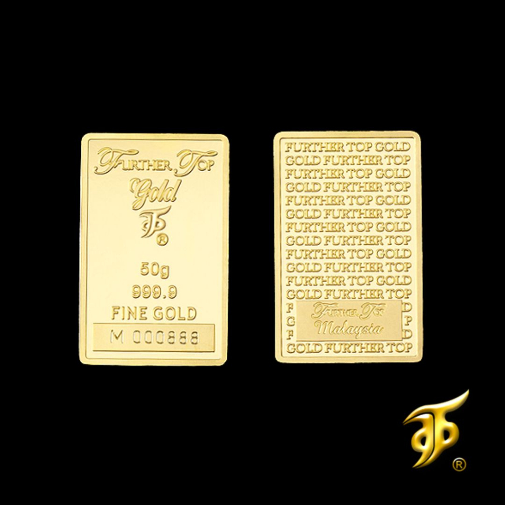 Gold Bar ( 50g ) 999.9 Further Top - Classic【Emas | 足金牌 | 小金条】 | Shopee ...