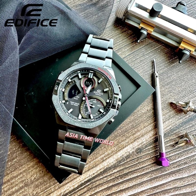 Edifice | ECB-950DC-1A Octagonal Digital Analog Men Watch with LED ...
