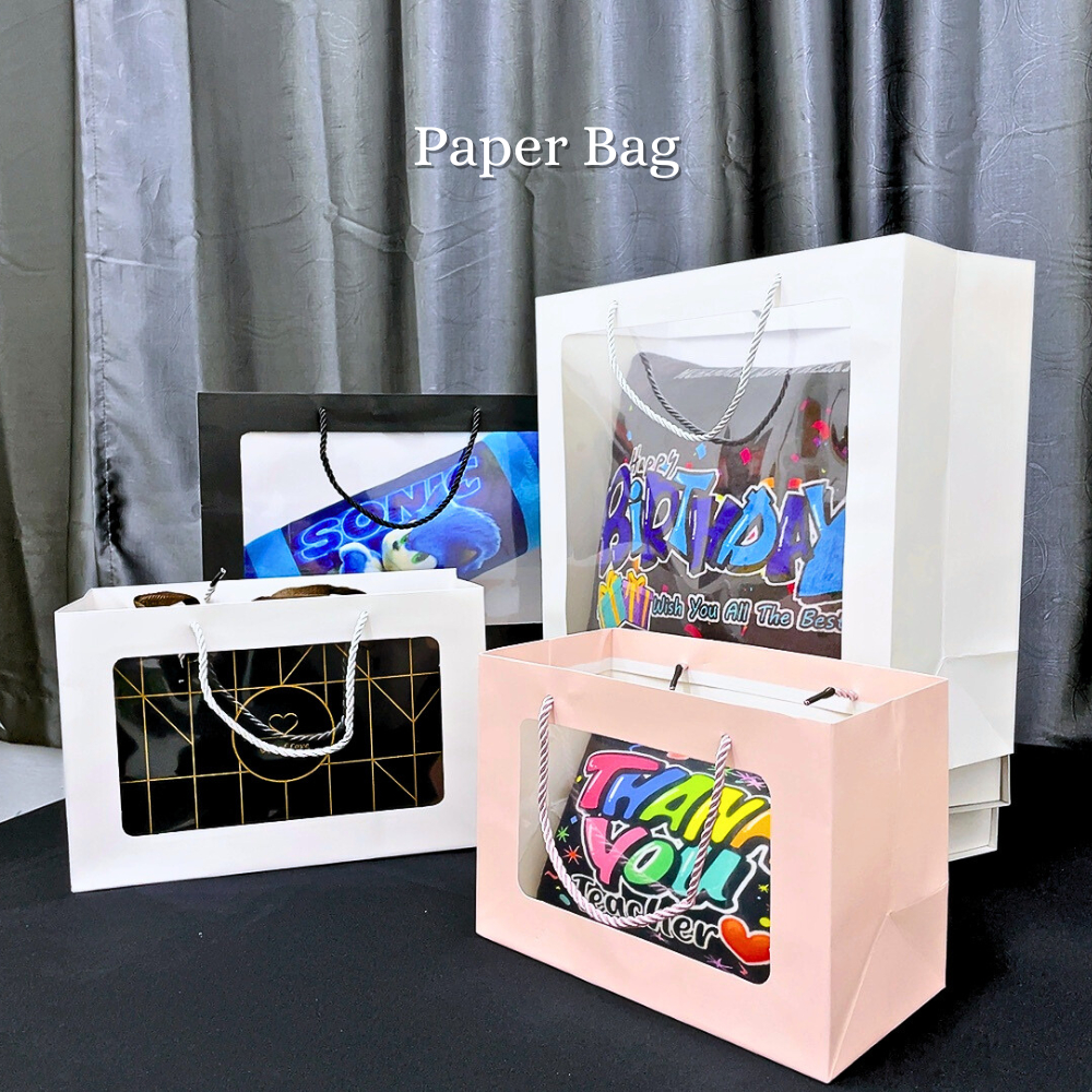 Transparent Paper Bag Customize Window Paper Bag Toys Paper Bag Box ...
