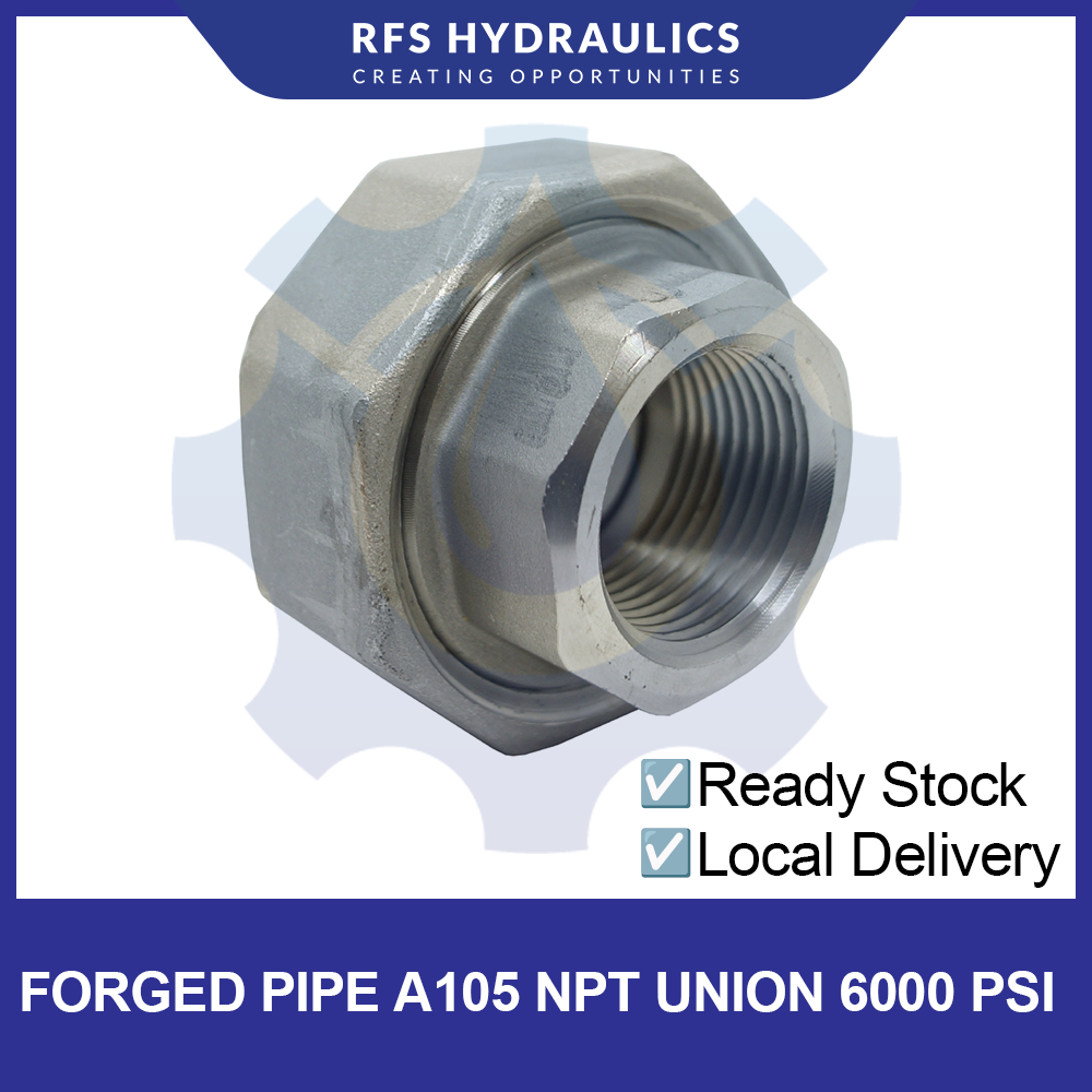 RFS Carbon Steel A105, 1/4" to 2"NPT Female Union, 6000 PSI, Forged ...