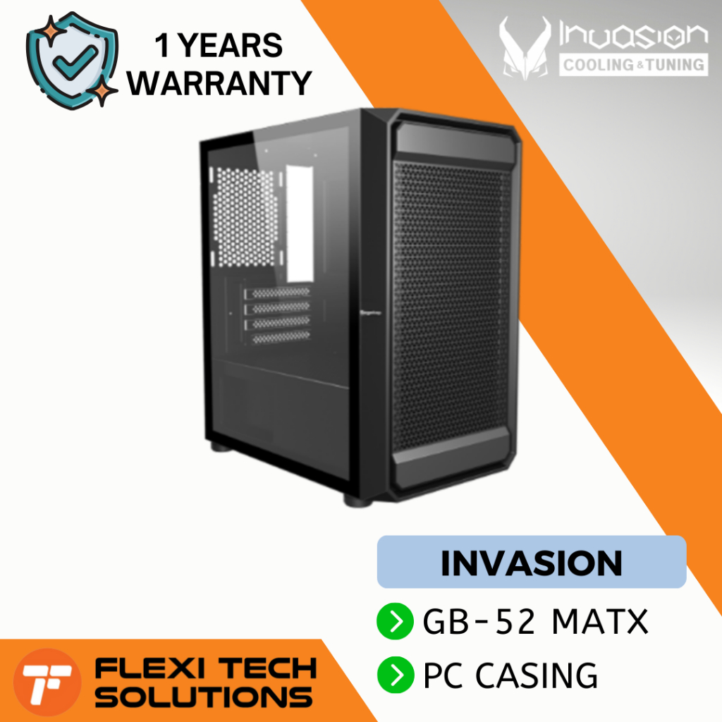 Flexi Tech INVASION GB-52 MATX Casing PC Desktop Case | Shopee Malaysia