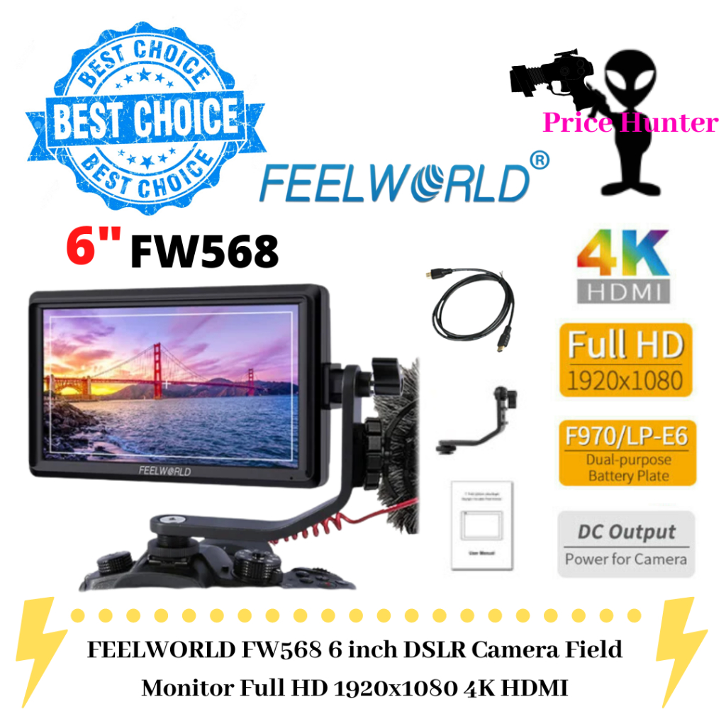 Feelworld Fw568 V3 6 Inch 3d Lut Dslr Camera Full Hd1920x1080 Ips Field