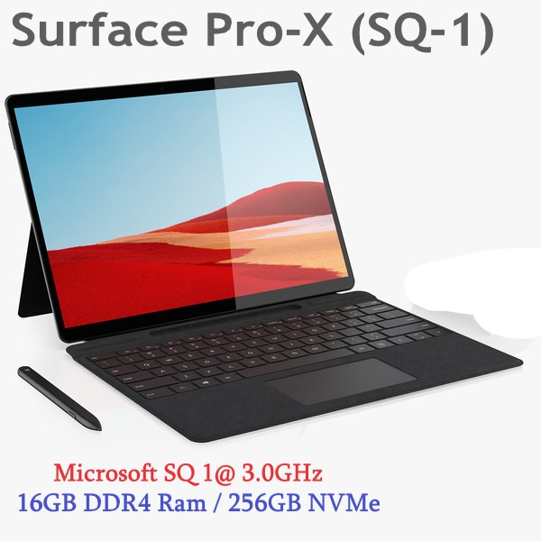 (Refurbished)Surface Pro X (Black)with LTE Advanced ( MICROSOFT SQ1 @3.0GHz/16GB Ram/256GB SSD ...