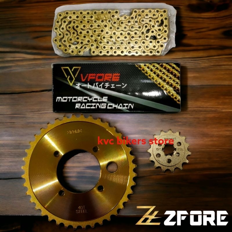 VFORE 415 SPROCKET SET LC135/RXZ/Y125Z/Y15ZR Y16ZR 4HOLE (LUBANG) SPROCKET HUB | Shopee Malaysia