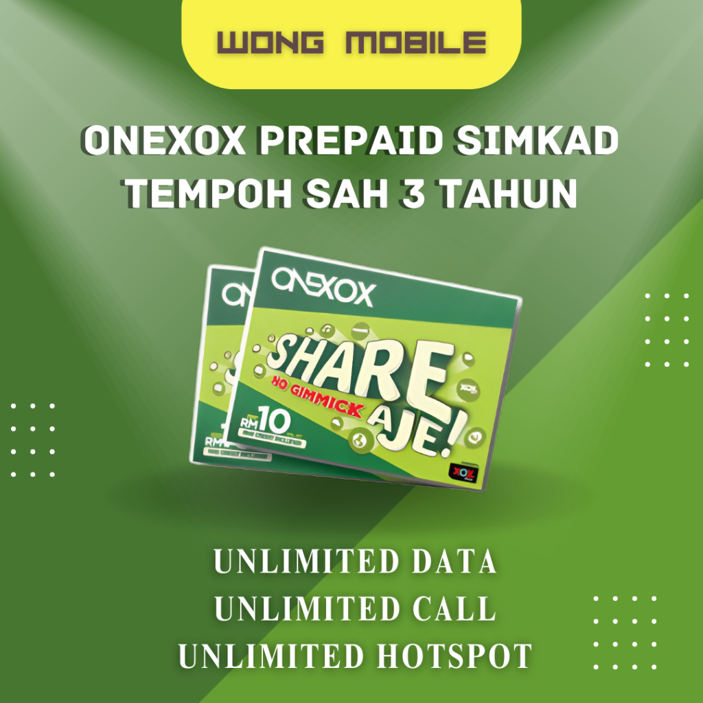ONEXOX SELF REGISTER PREPAID XOX SIMPACK 36 months validity UNLIMITED ...