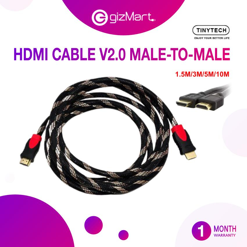 TINYTECH CB-H20R Male-to-Male HDMI Cable V2.0 Support 4K*2K for LCD Projector Monitor TV - 1.5M ...