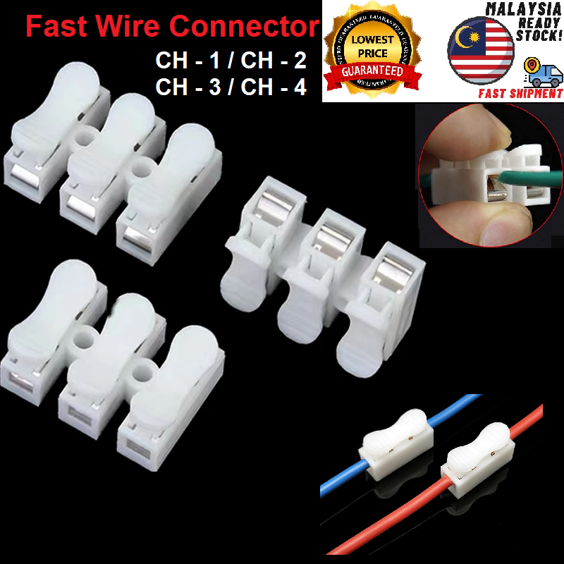 [1 PCS] Fast Wire Connector 1Pin 2Pin 3Pin 4Pin Quick Connector ...
