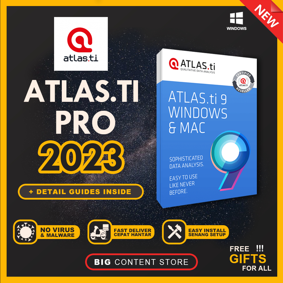 ATLAS.ti 9.1.3 Premium 2023 + Video GUide 💯 EASY INSTALL SOFTWARE 💯 LIFETIME PREMIUM 💯 FAST ...