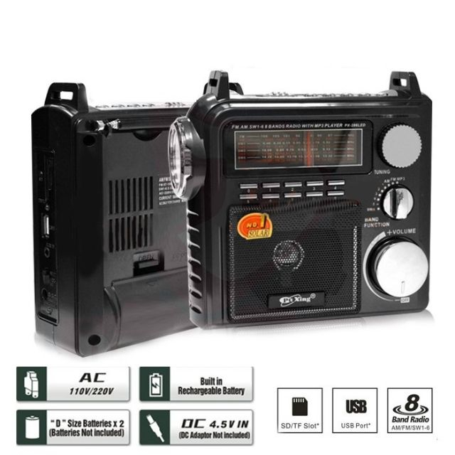 100% original, PX-286 Pu Xing LED Classic Radio AM/FM/SW1-6 AND MP3 ...