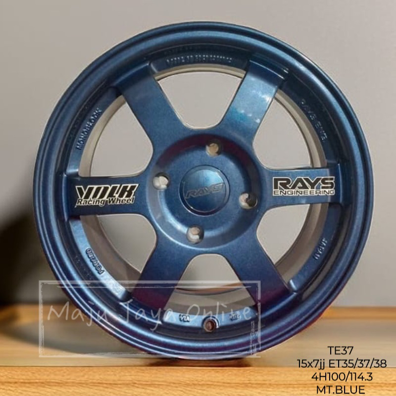 NEW SPORT RIM 15” RAYS TE37 15Inch 4,5H100/114(1set 4pcs)Proton Wira ...