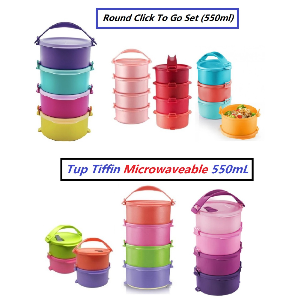 Tupperware Tup Tiffin 550ml / Tup Tiffin Microwaveable 550ml OR Round ...