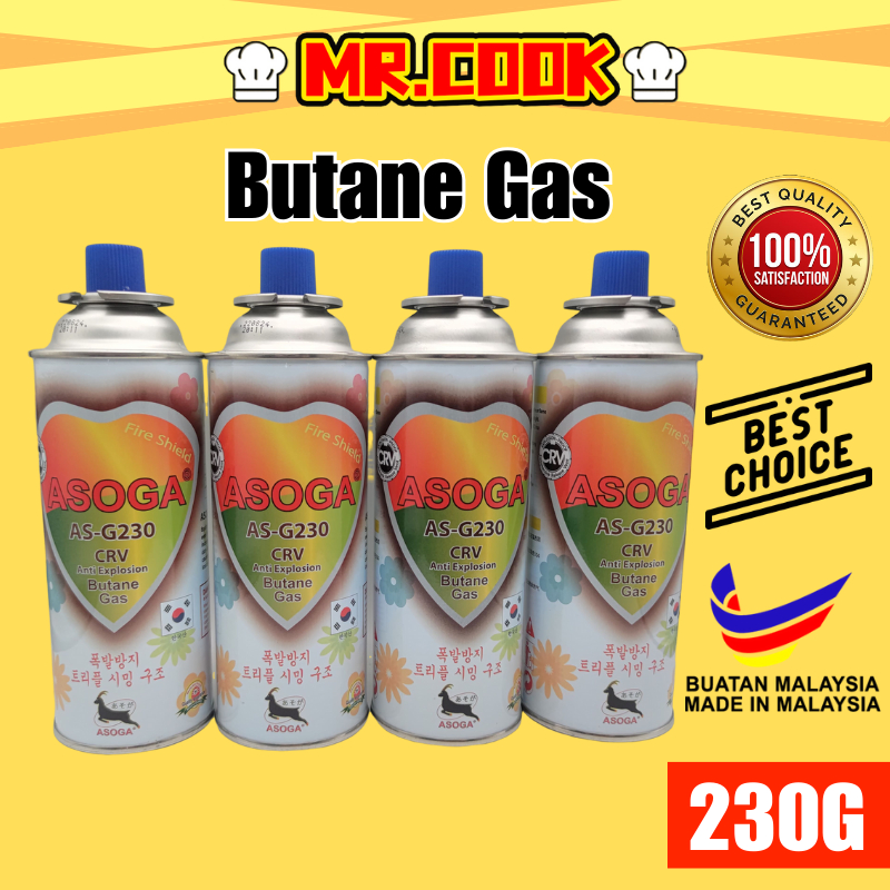 [MR.COOK] Korea Butane Gas Cartridge 230g BBQ Gas Dapur Gas Tin Gas ...
