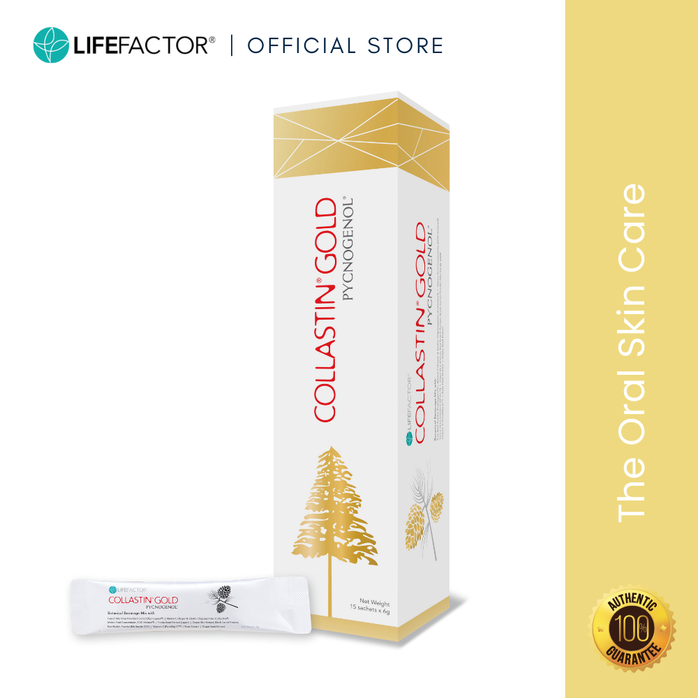 LIFE FACTOR® Collastin® Gold Pycnogenol® (15 Sachets) All in one oral ...