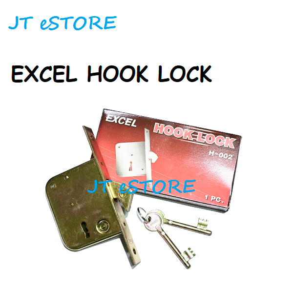 EXCEL Steel Hook Lock (H-002) for Sliding Gate / Metal Door / Iron Grill | Shopee Malaysia
