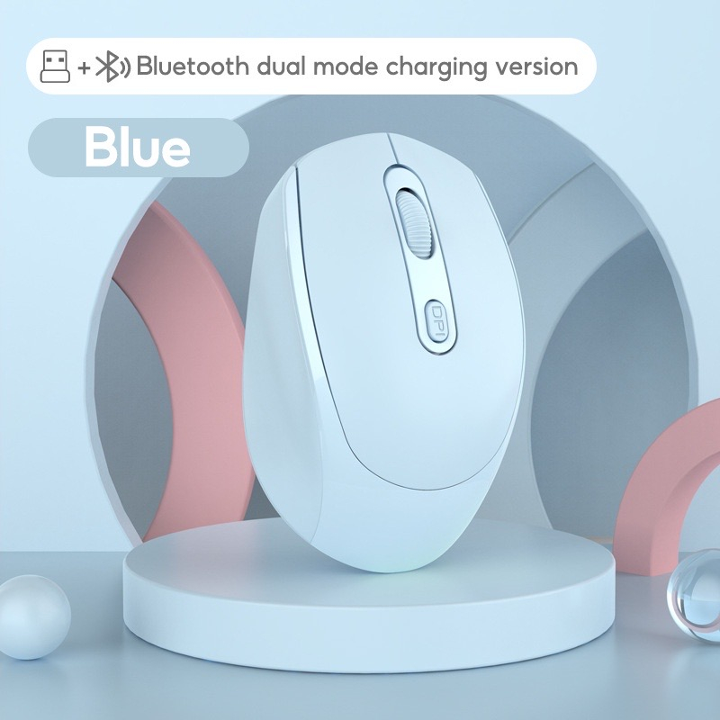 256 2.4G + Bluetooth Dual Mode Wireless Mouse Ergonomics Design ...