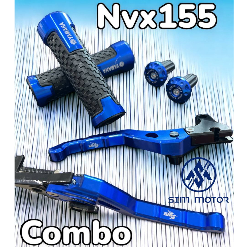 YAMAHA NVX155 COMBO SET BRAKE CLUTCH LEVER HANDLE GRIP BALANCER END BAR ...