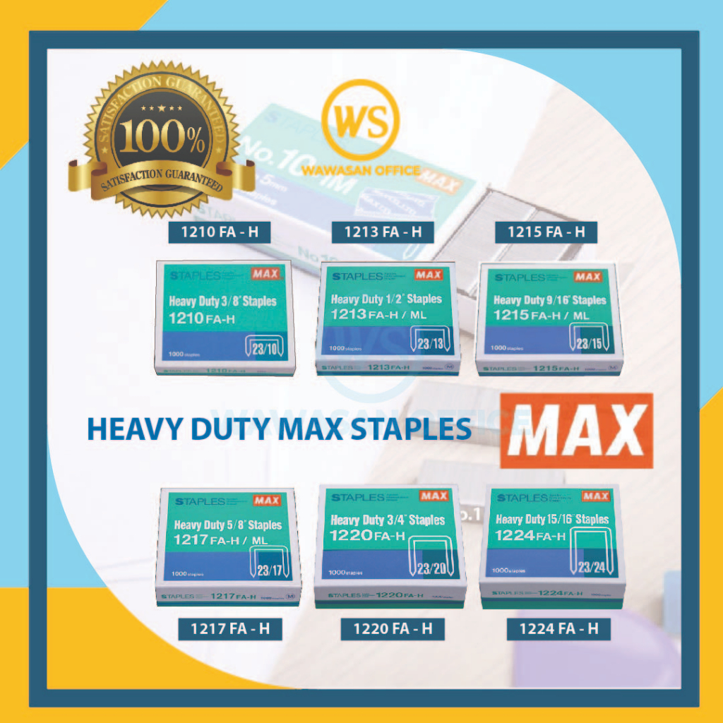Max Heavy Duty Staples / Max Staples / Stapler Bullet / Ubat Stapler ...