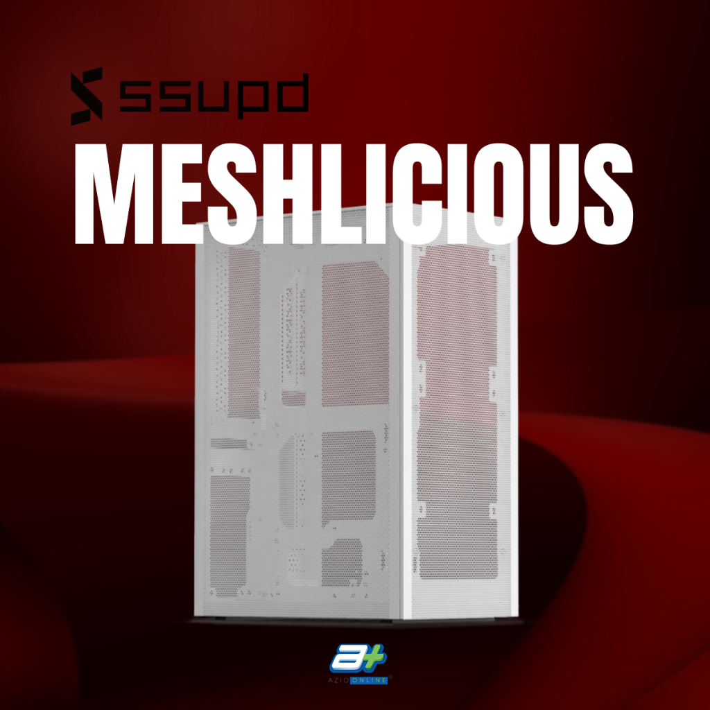 SSUPD MESHLICIOUS TG (MINI-ITX) GAMING CASE - WHITE EDITION | Shopee ...