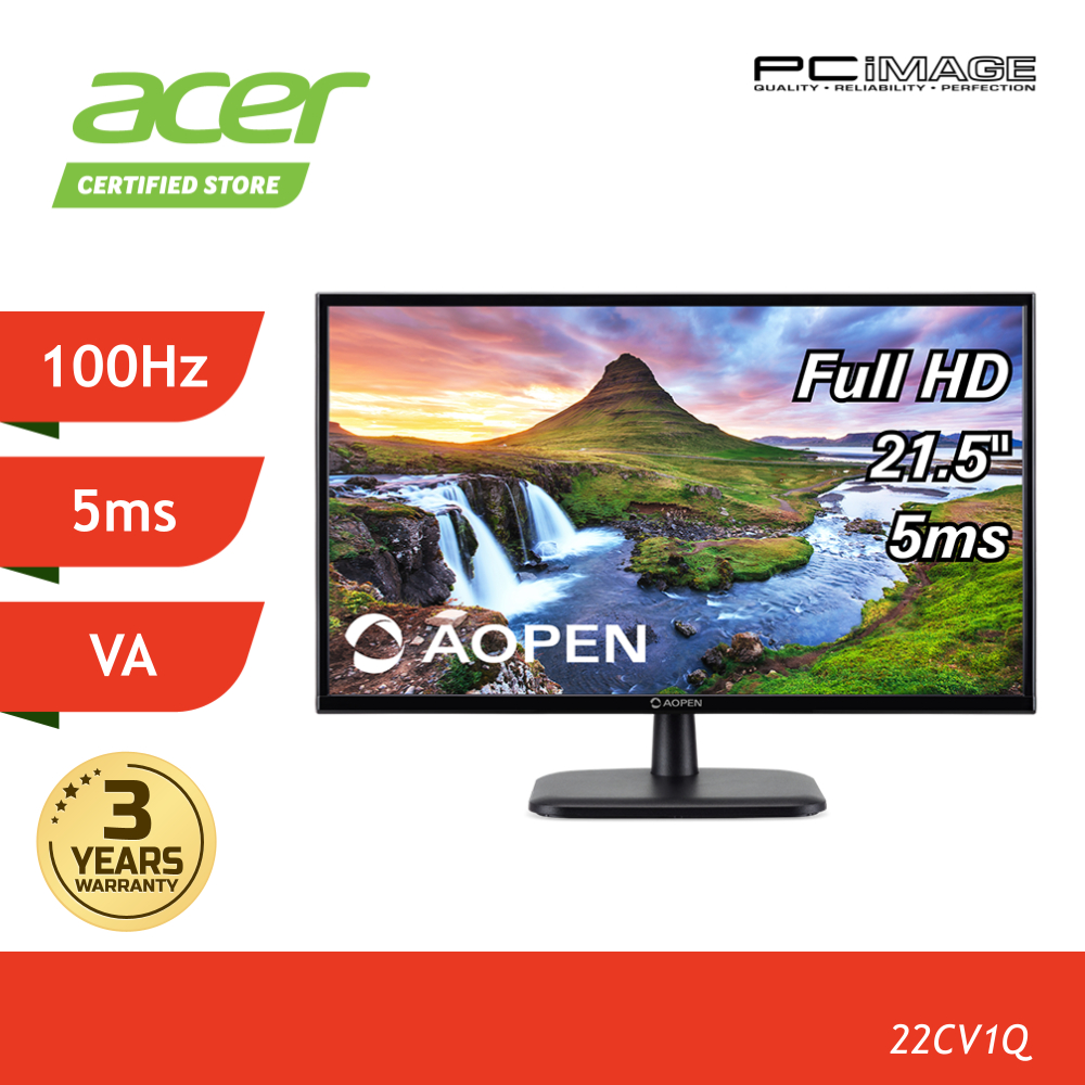 AOPEN 22CV1Q 21.5"/1920X1080/5MS/100HZ/VGA/HDMI/VA/3YW(UM.WC1SM.301 ...