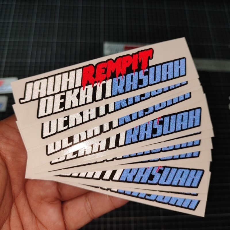 Sticker jauhi rempit dekati rasuah ( Pantul Cahaya) | Shopee Malaysia