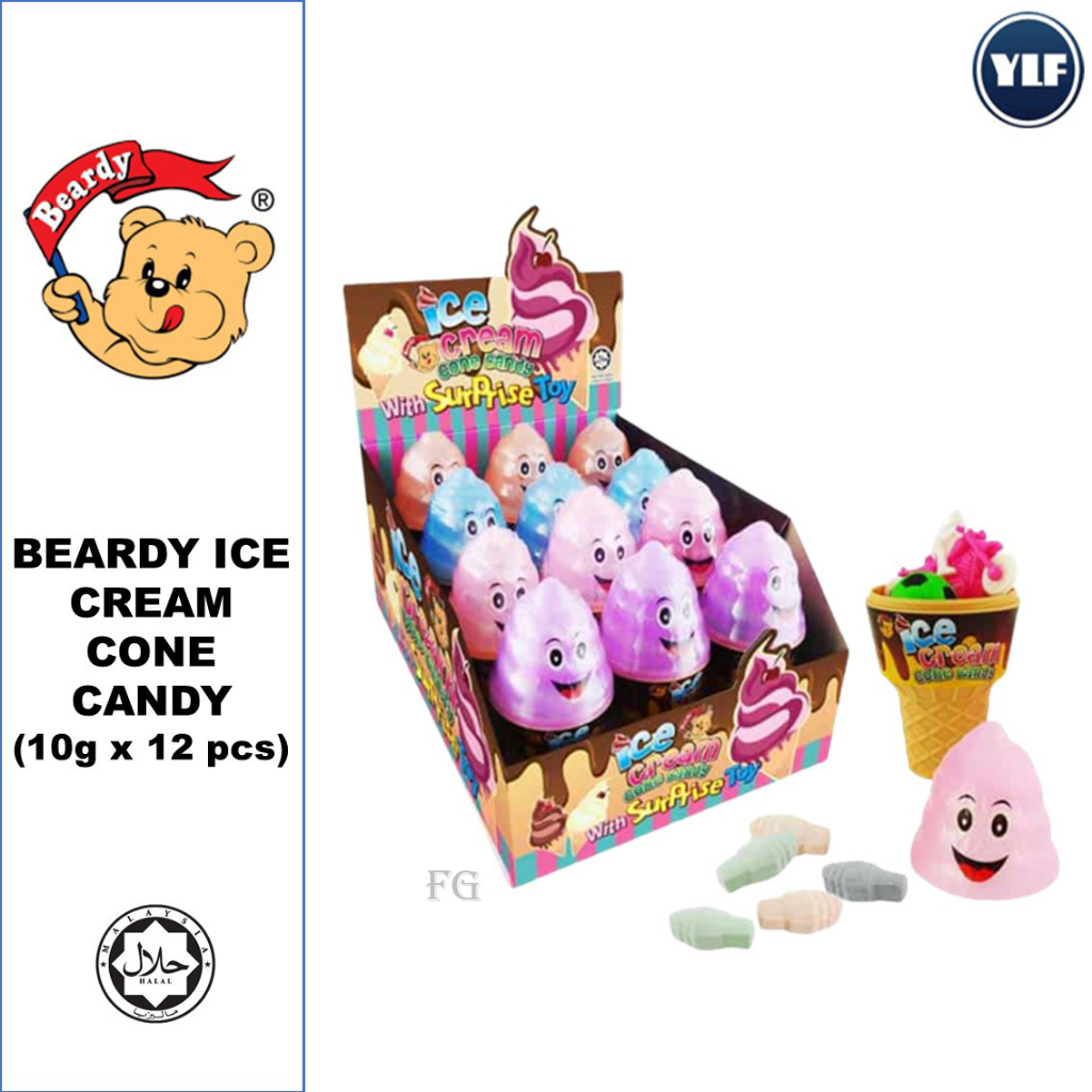 BEARDY ICE CREAM CONE CANDY (10g x 12 pcs) | Shopee Malaysia