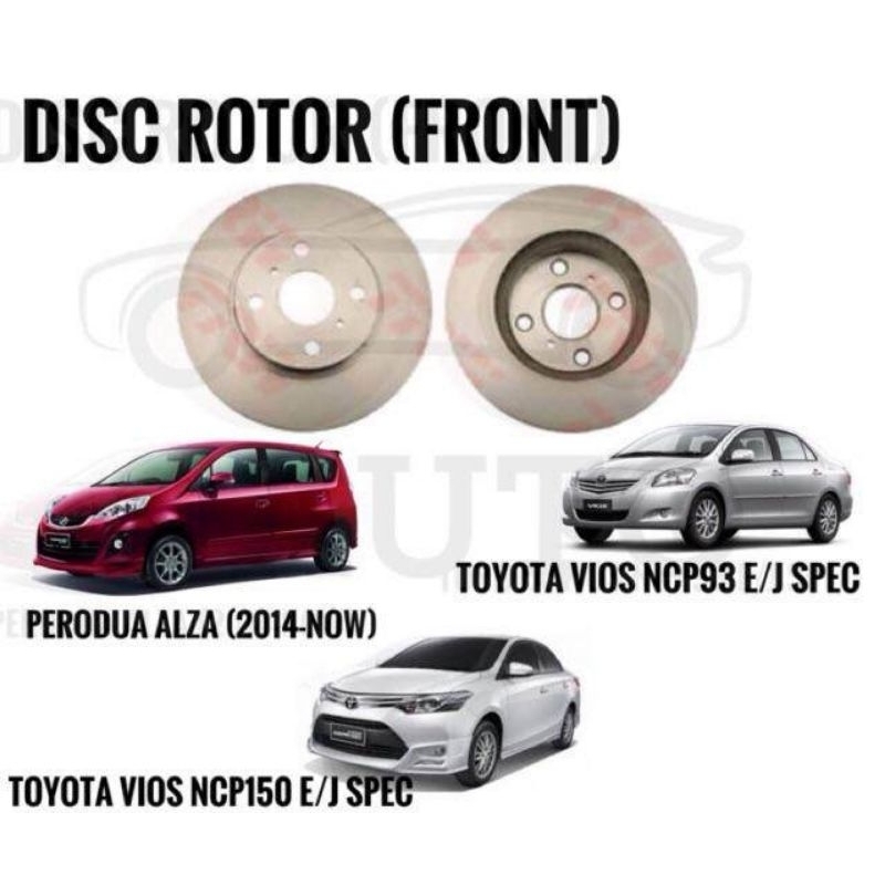 ORIGINAL PERODUA ALZA 2014-2021 DISC ROTOR BRAKE DISC 43512-52120 VIOS ...