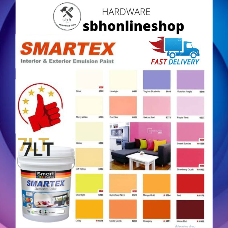 Smart Paint Smartex Emulsion paint 7L Can Interior And Exterior Wall Paint Have Special ...