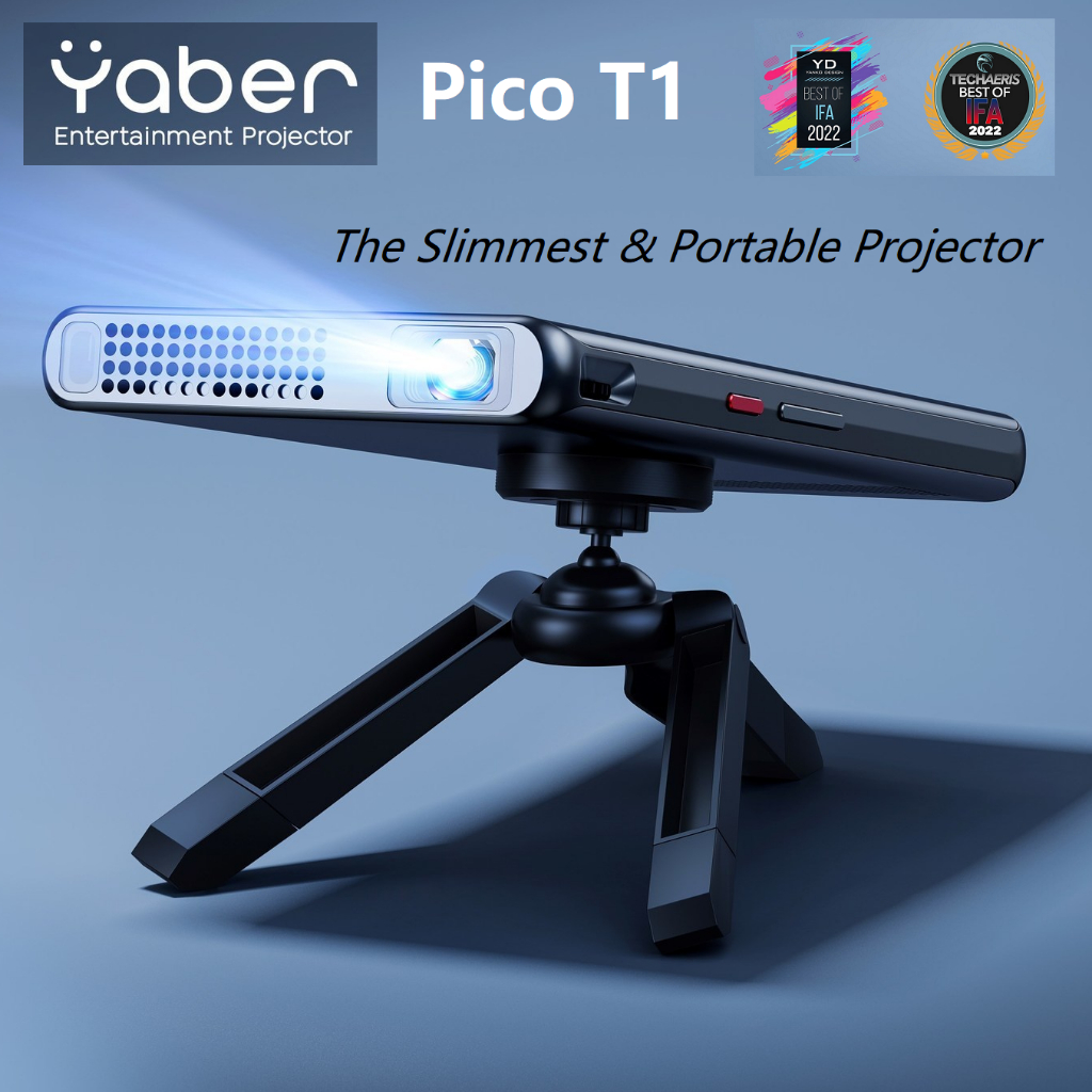 Yaber Pico T1 Mini Pocket Projector with WiFi and Bluetooth, Portable ...