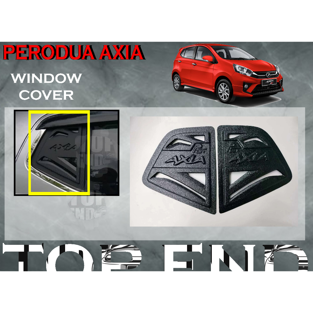 PERODUA AXIA REAR WINDOW COVER BELAKANG CERMIN COVER CAR BODYKIT ...