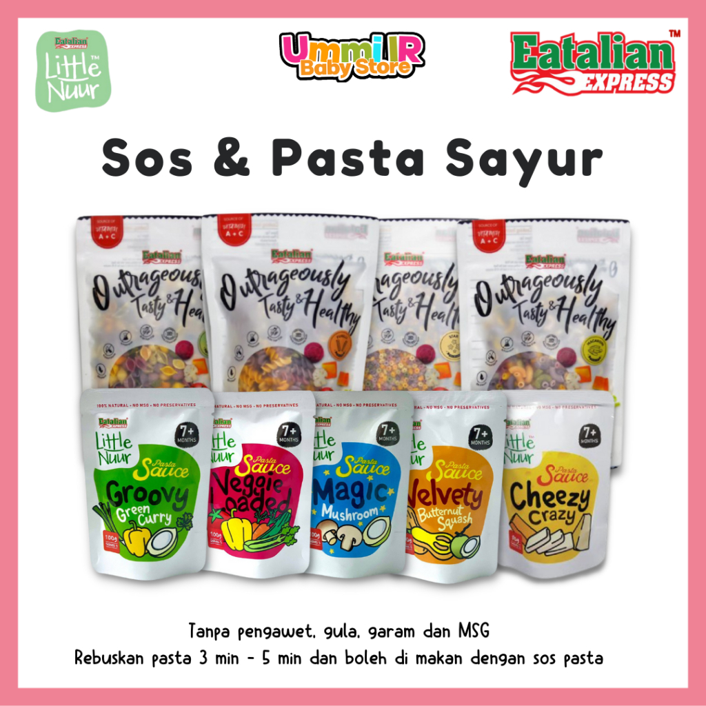 Little Nuur Eatalian Express Baby Food Pasta Baby Sayur Sos Pasta Bubur ...