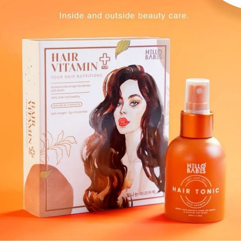 NEW FORMULA! HELLO BABES HAIR TONIC READY STOCK HAIR VITAMIN TONIK ...