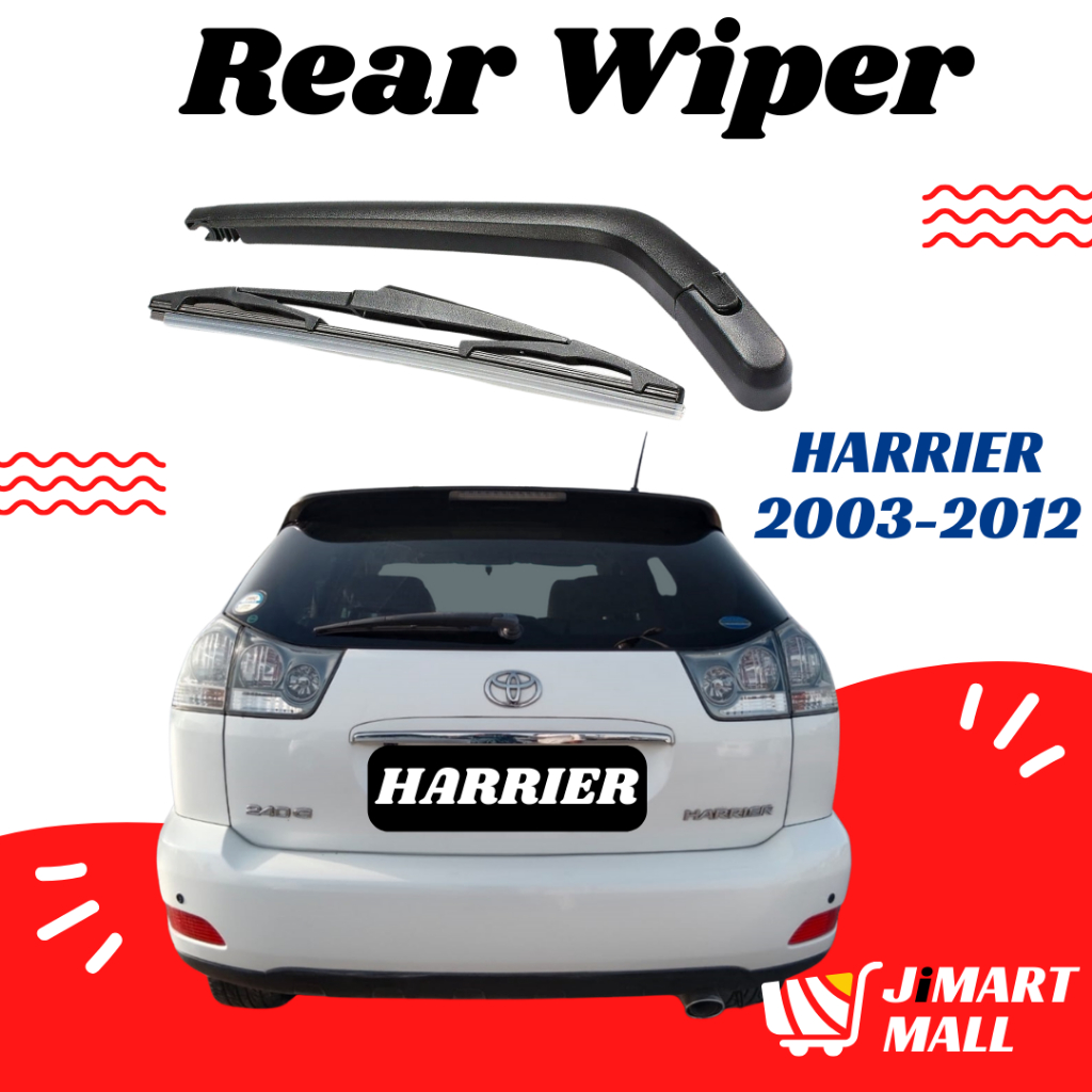 TOYOTA HARRIER 03-12 REAR WIPER Car Back Wiper Belakang Kereta Rubber ...