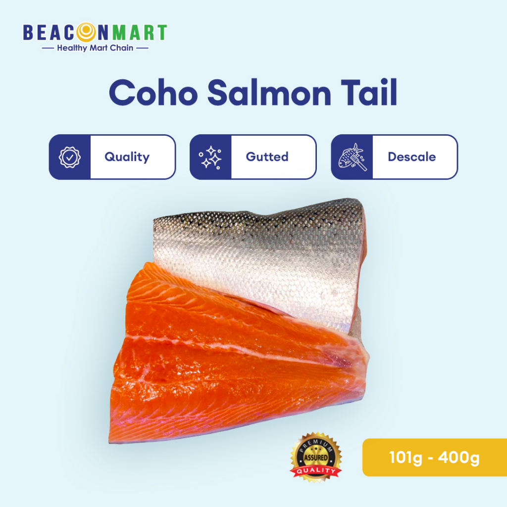 [Beacon Mart] Seafood Premium Chile Coho Salmon Tail | Ekor Salmon Beku ...