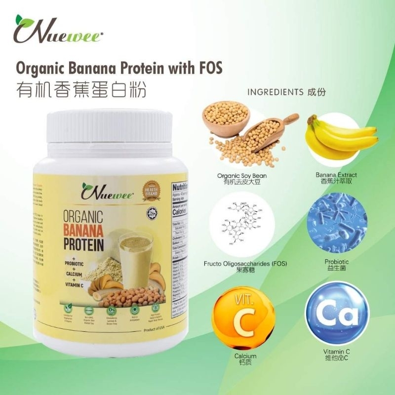 [READY STOCK!] Nuewee Organic Banana Protein with FOS / FREE GIFTS FOR ...