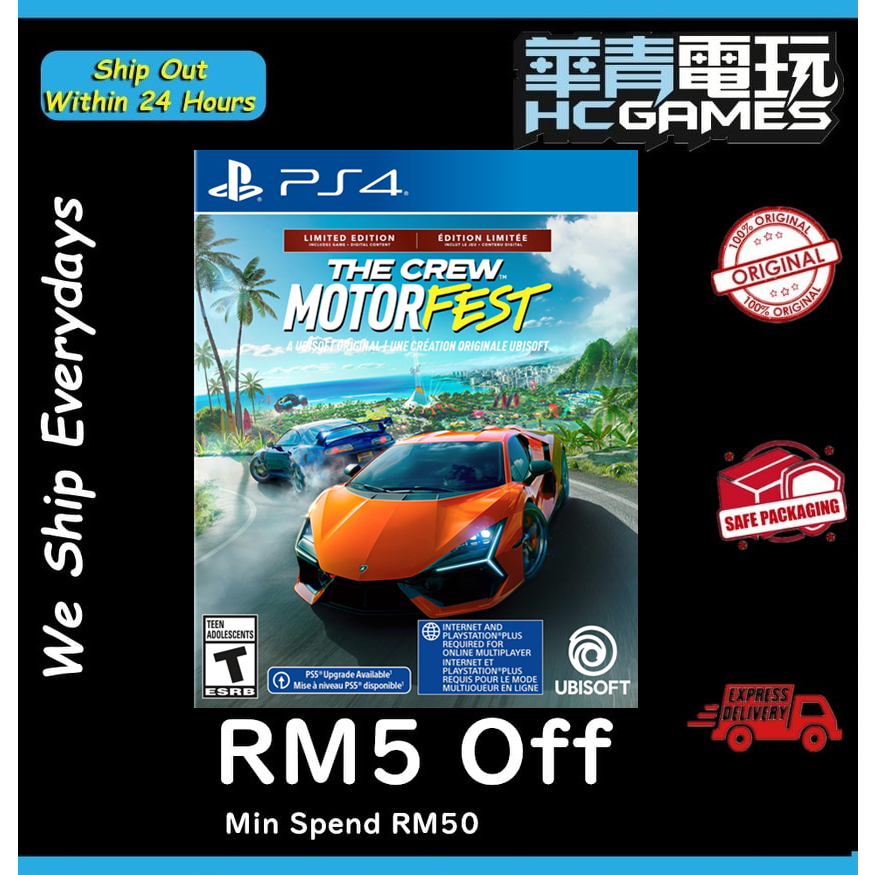 PS4 / PS5 The Crew Motorfest (English/Chinese-Disc-New Seal) A Open ...
