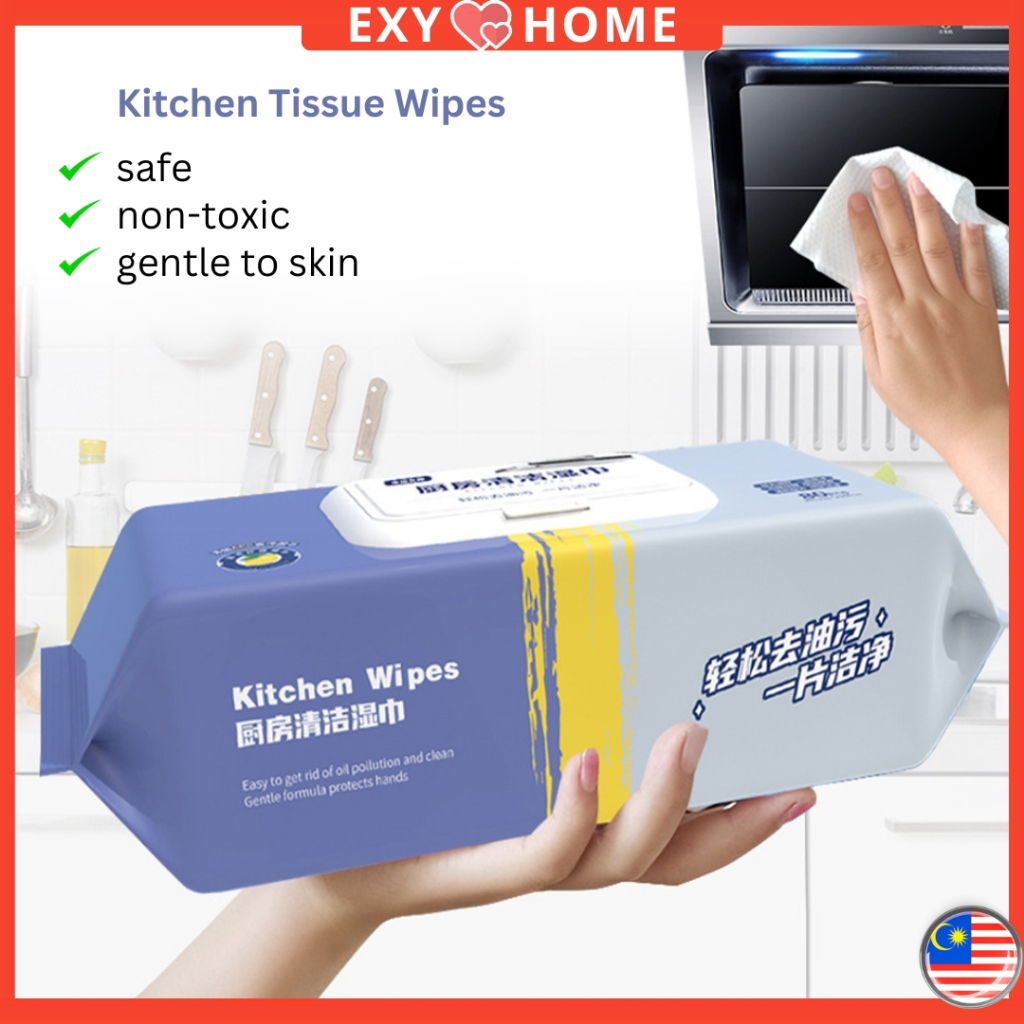 Kitchen Tissue Wipes Disposable Wet Wipe for Heavy Oil Household ...
