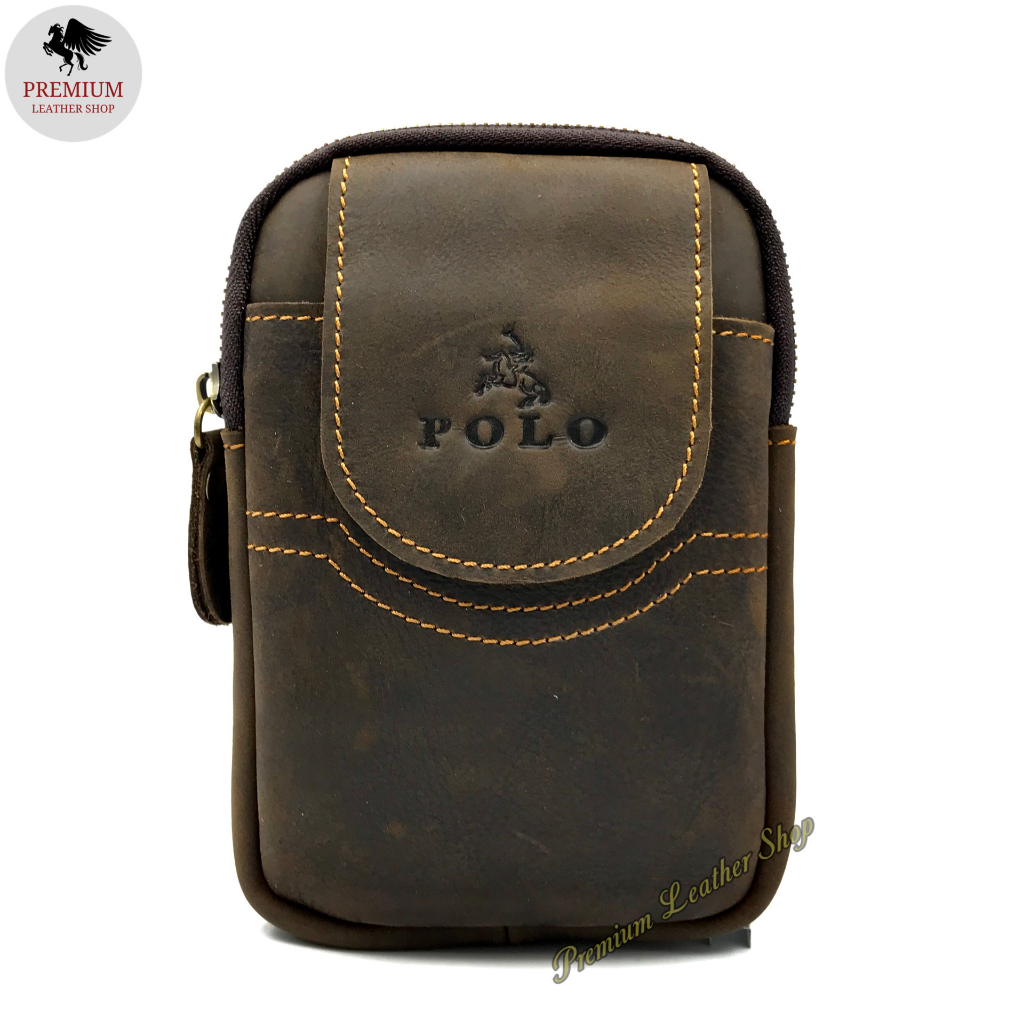 Lee Jeep Leather Handphone Bag Phone Pouch Bag Cowhide Leather Waist ...
