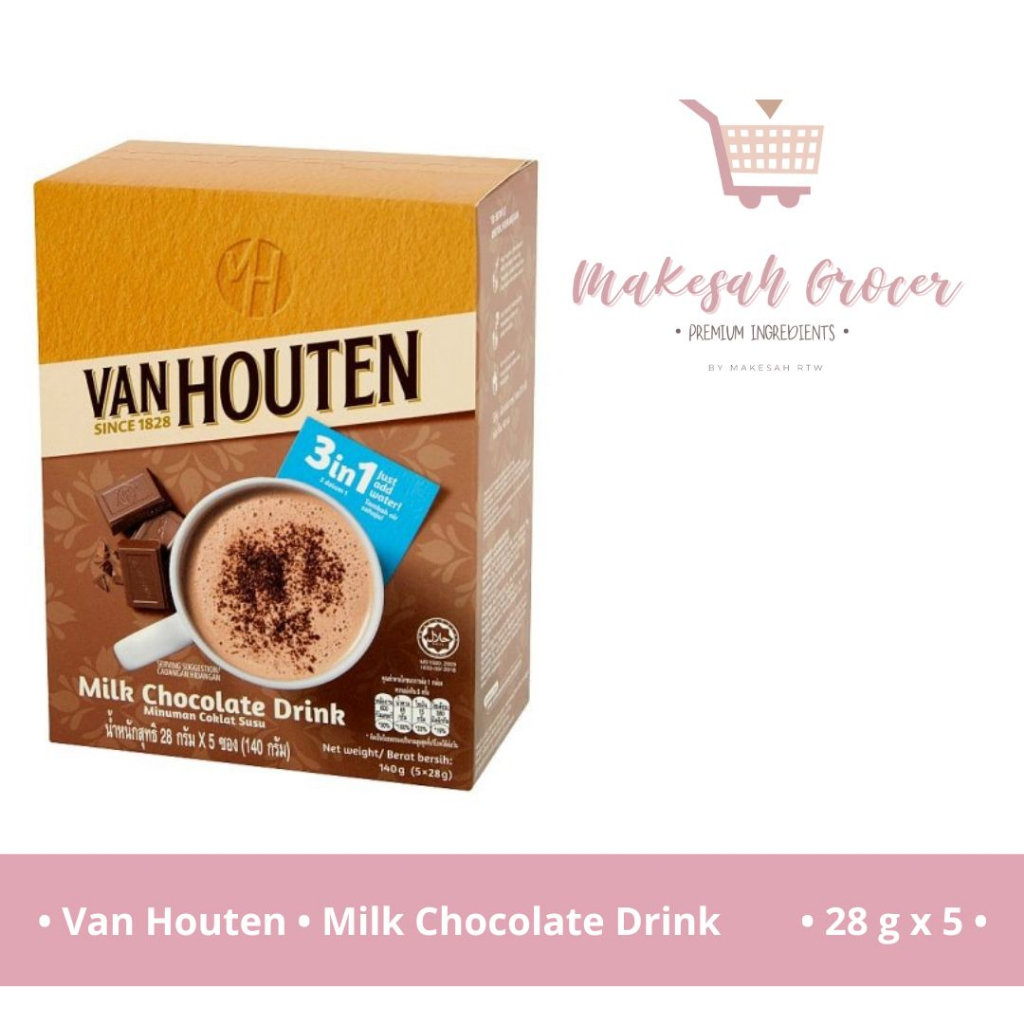 VAN HOUTEN Milk Drinking Chocolate 28g x5 (140g) | Shopee Malaysia