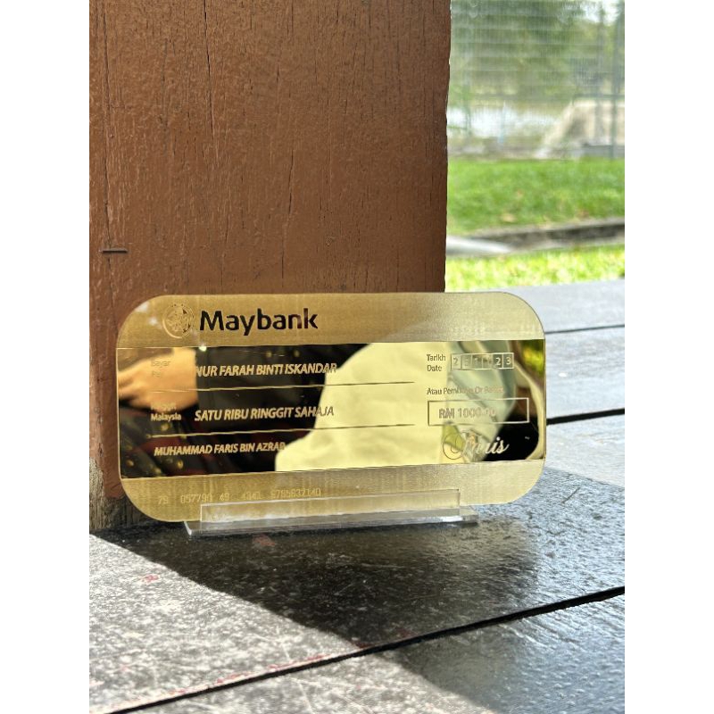 stand for cheque / plate mas kahwim | Shopee Malaysia