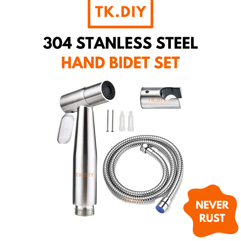 【TK.DIY】SUS304 STAINLESS STEEL HAND BIDET FOR TOILET BATHROOM MODERN ...