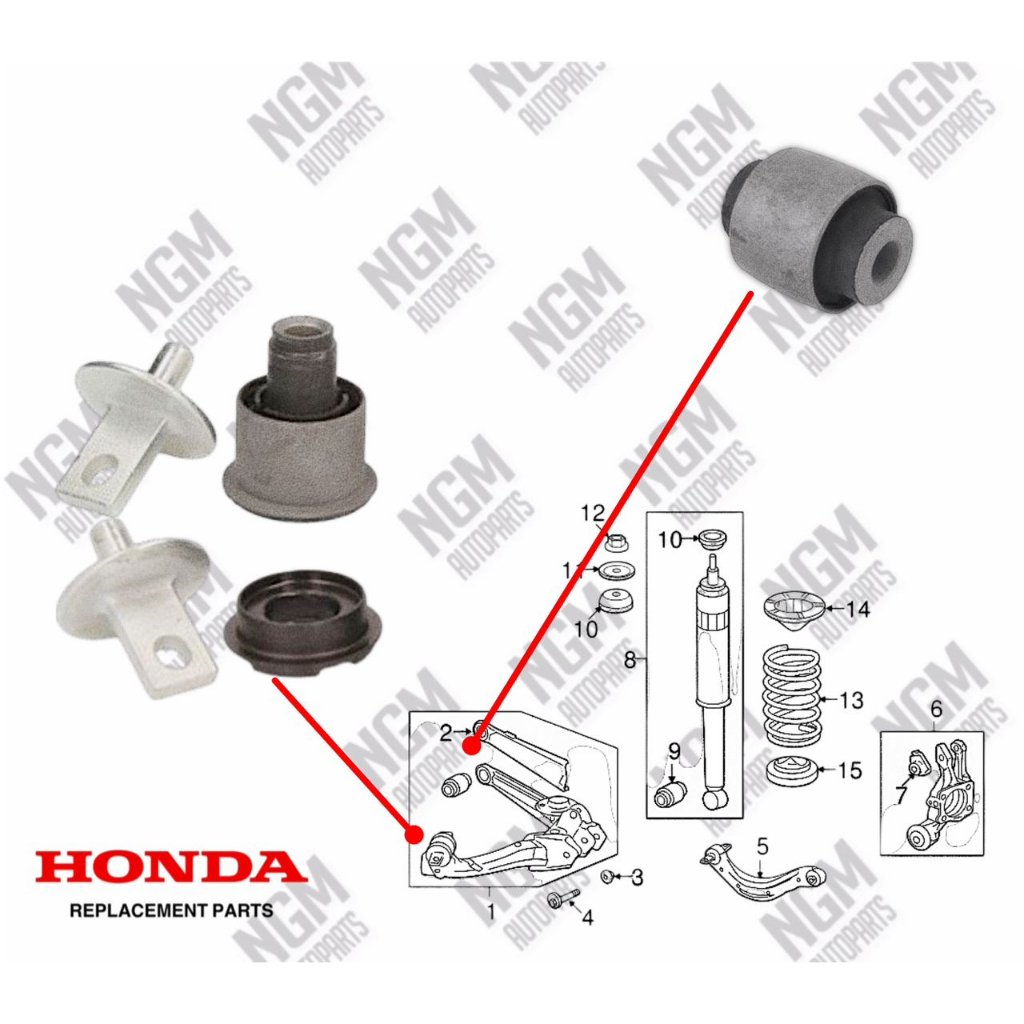 [HONDA] CIVIC FD SNA FB TRO ODYSSEY RB1 RB2 RB3 RB4 REAR TRAILING ARM ...
