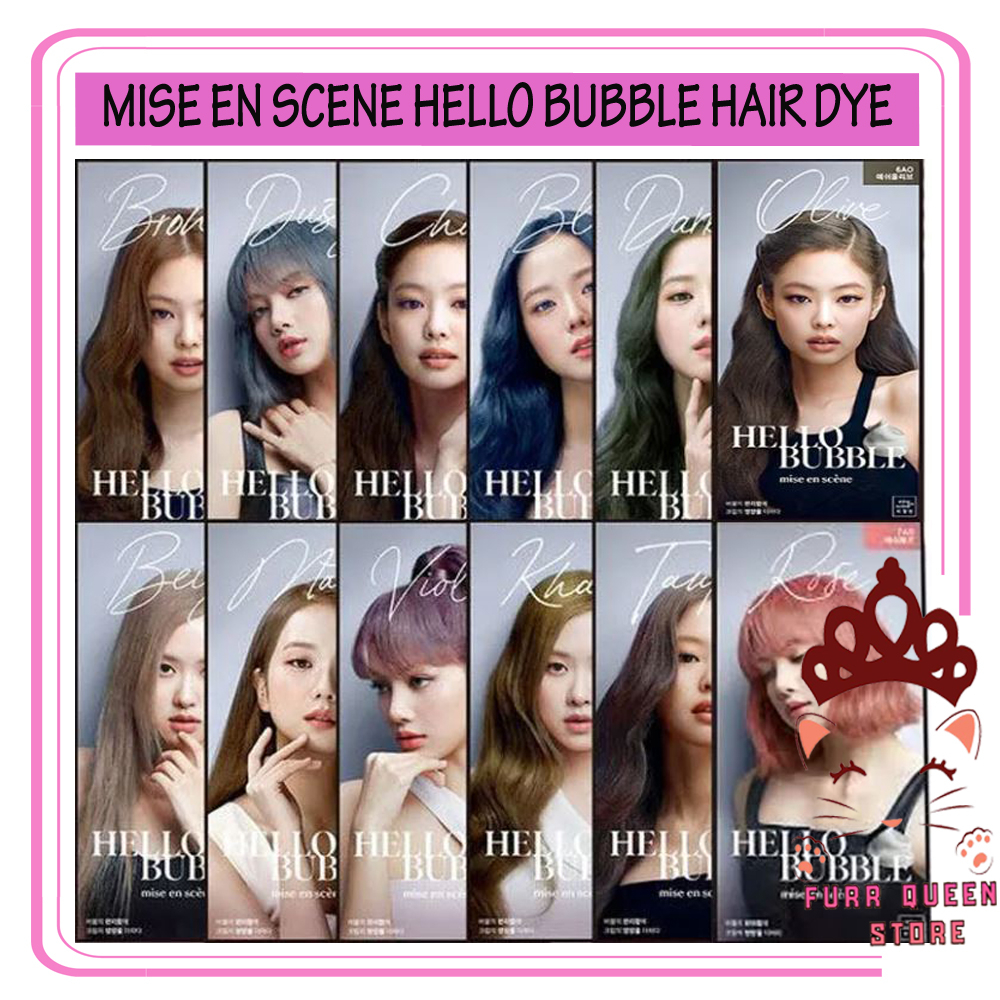 MISE EN SCENE Hello Bubble Hair Dye Blackpink Foam Hair Color Pewarna ...
