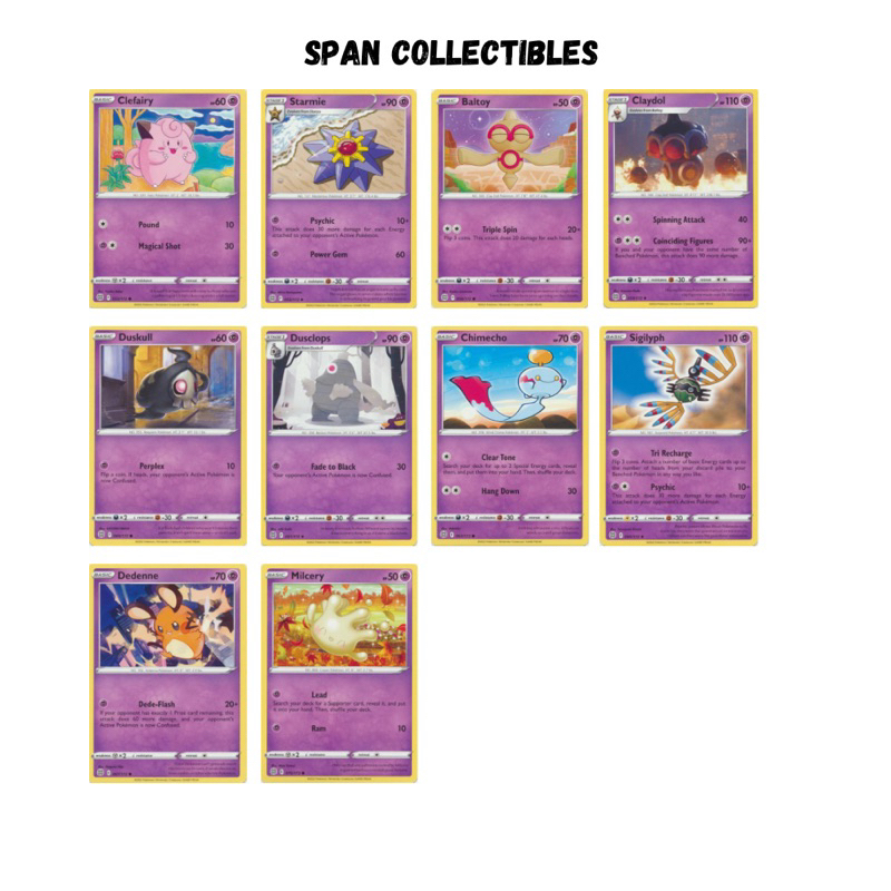Pokemon TCG - Sword & Shield | Brilliant Stars | Psychic Pokemon Common ...