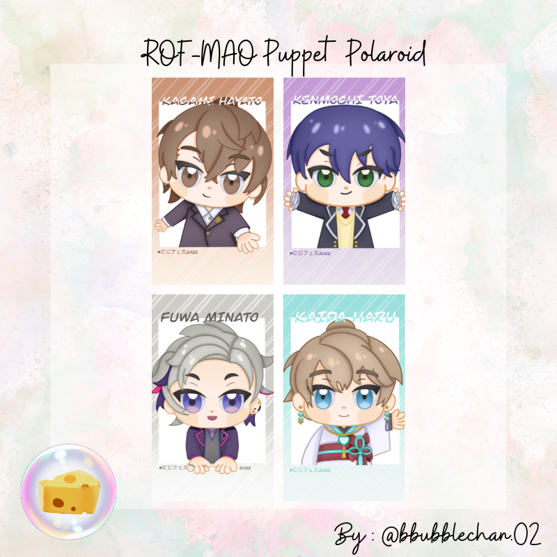 ROFMAO NijisanjiJP NIJIFEST PUPPET Polaroid Photo fanart vtuber Kagami ...