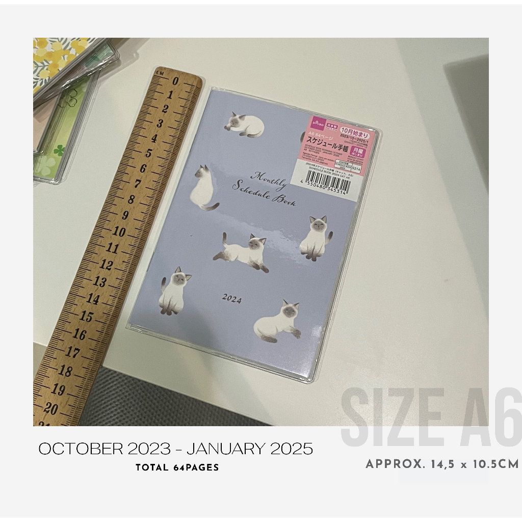 DAISO Planner / Monthly Schedule Book 2024 2023 / Size A5, B6, A6 ...